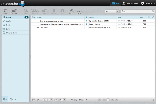 Using RoundCube Webmail